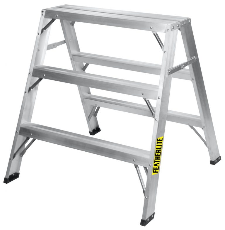 FEATHERLITE 6' ORANGE FIBERGLASS STEP LADDER 375 LB TYPE 1AA BRUTE ...