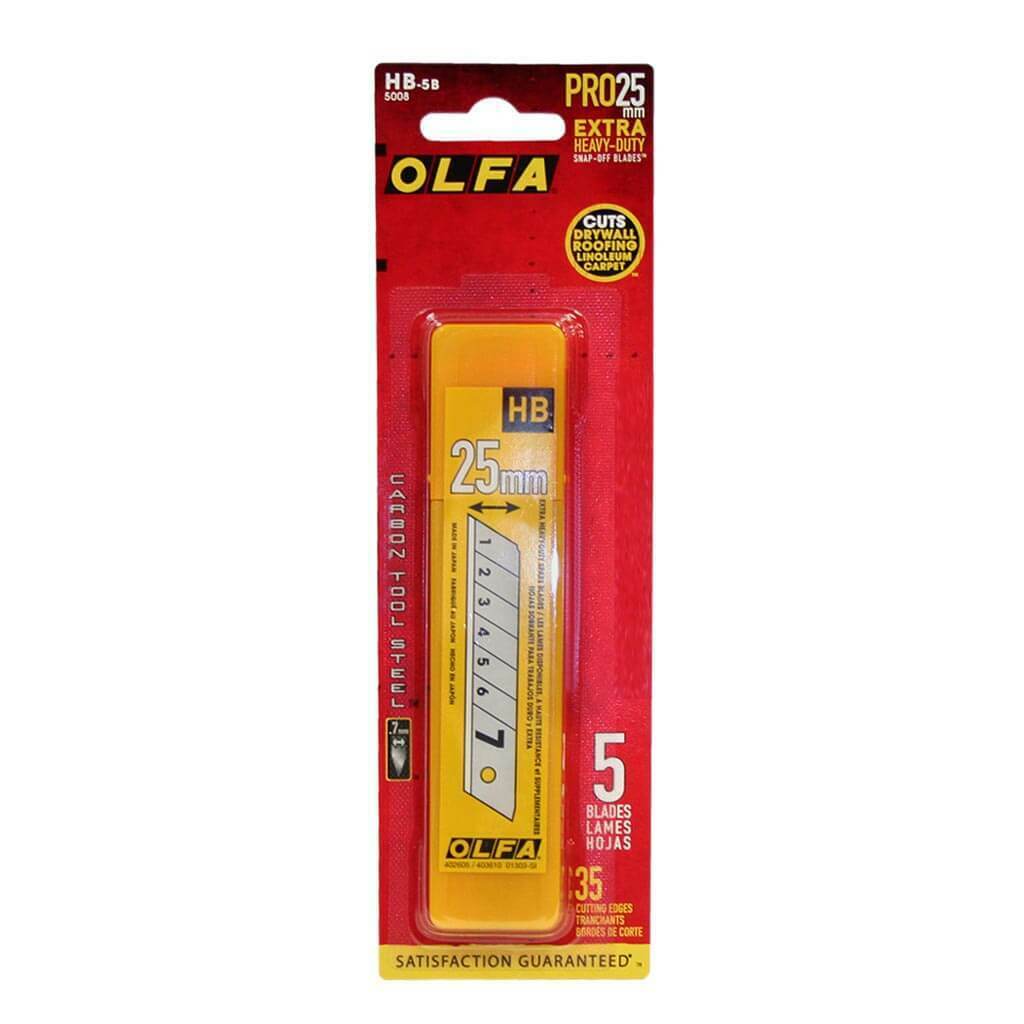 OLFA (HB-5B) 25MM 5/PKG SNAP-OFF BLADES | Contractor Cave Tools