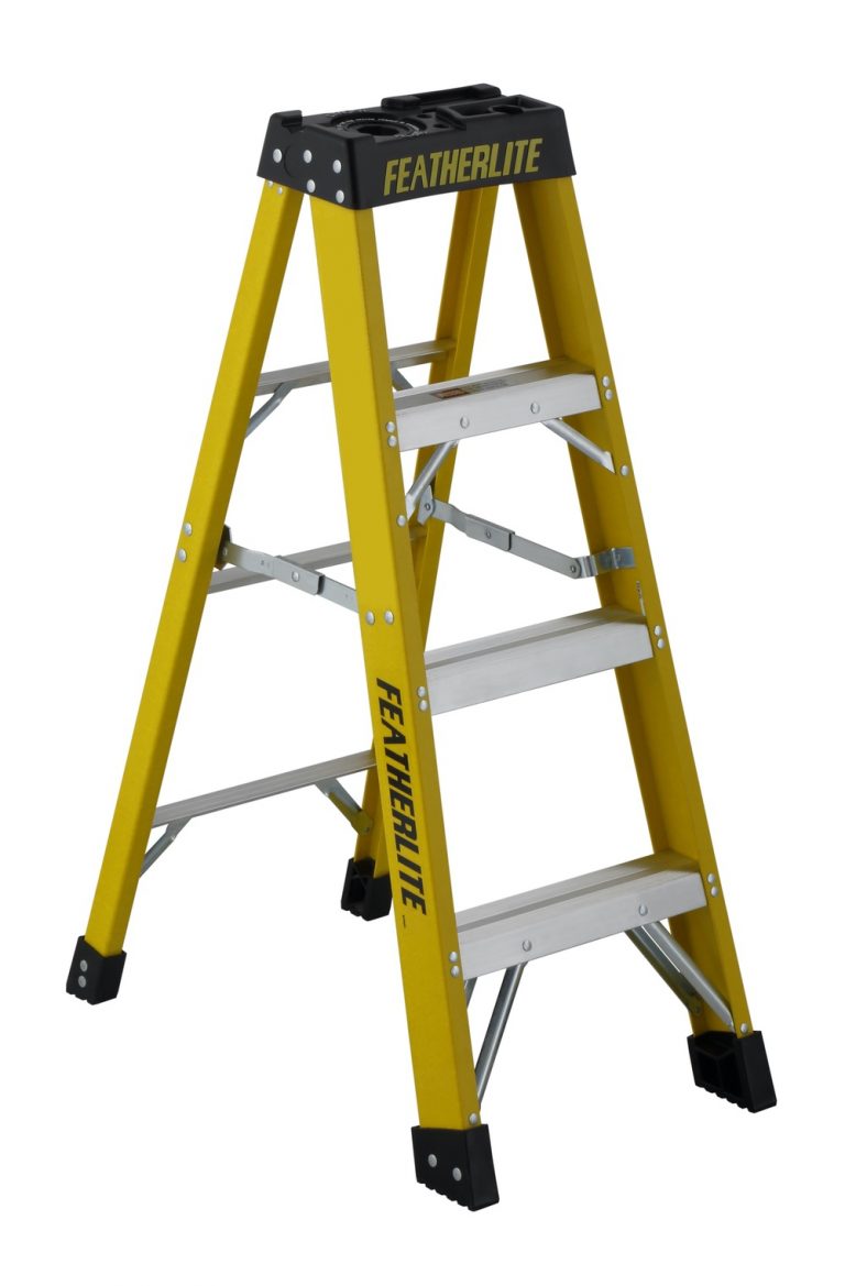 FEATHERLITE 10' YELLOW FIBERGLASS STEP LADDER 300 LB TYPE 1A ...