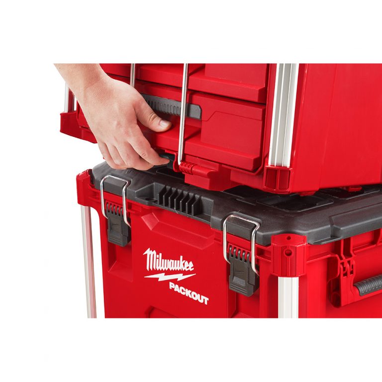 MILWAUKEE PACKOUT 3-DRAWER Tool Box w/ Locking Security Bar ...