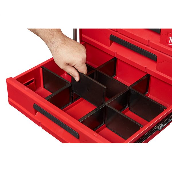 MILWAUKEE PACKOUT 3-DRAWER Tool Box w/ Locking Security Bar ...