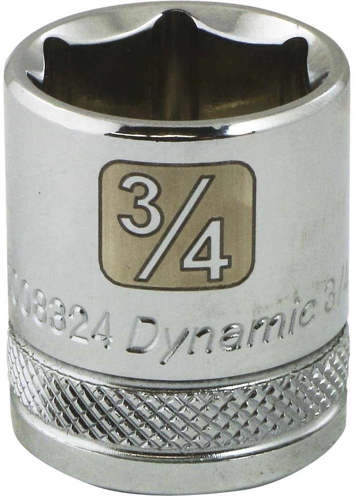 DYNAMIC Socket 6 Point 3/8" Drive 3/4" Chrome - Contractor Cave Tools