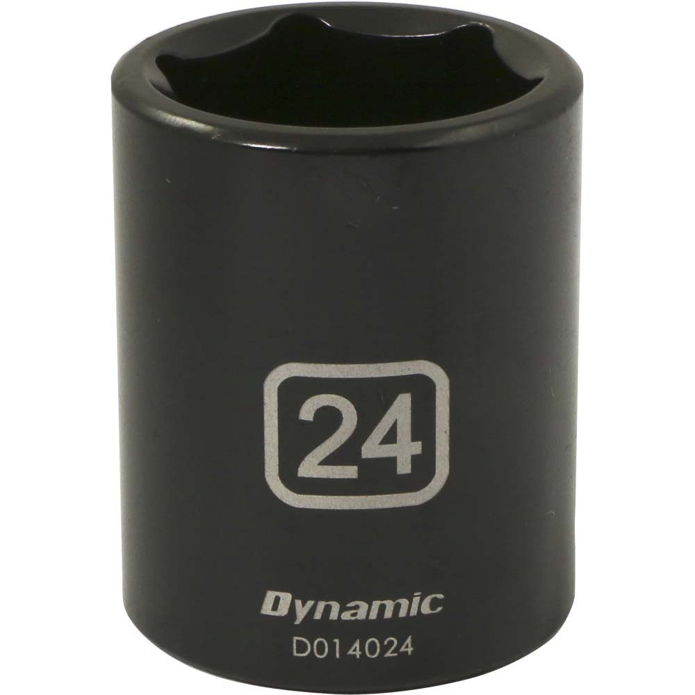DYNAMIC Socket Impact 1/2" Drive 24mm - Contractor Cave Tools