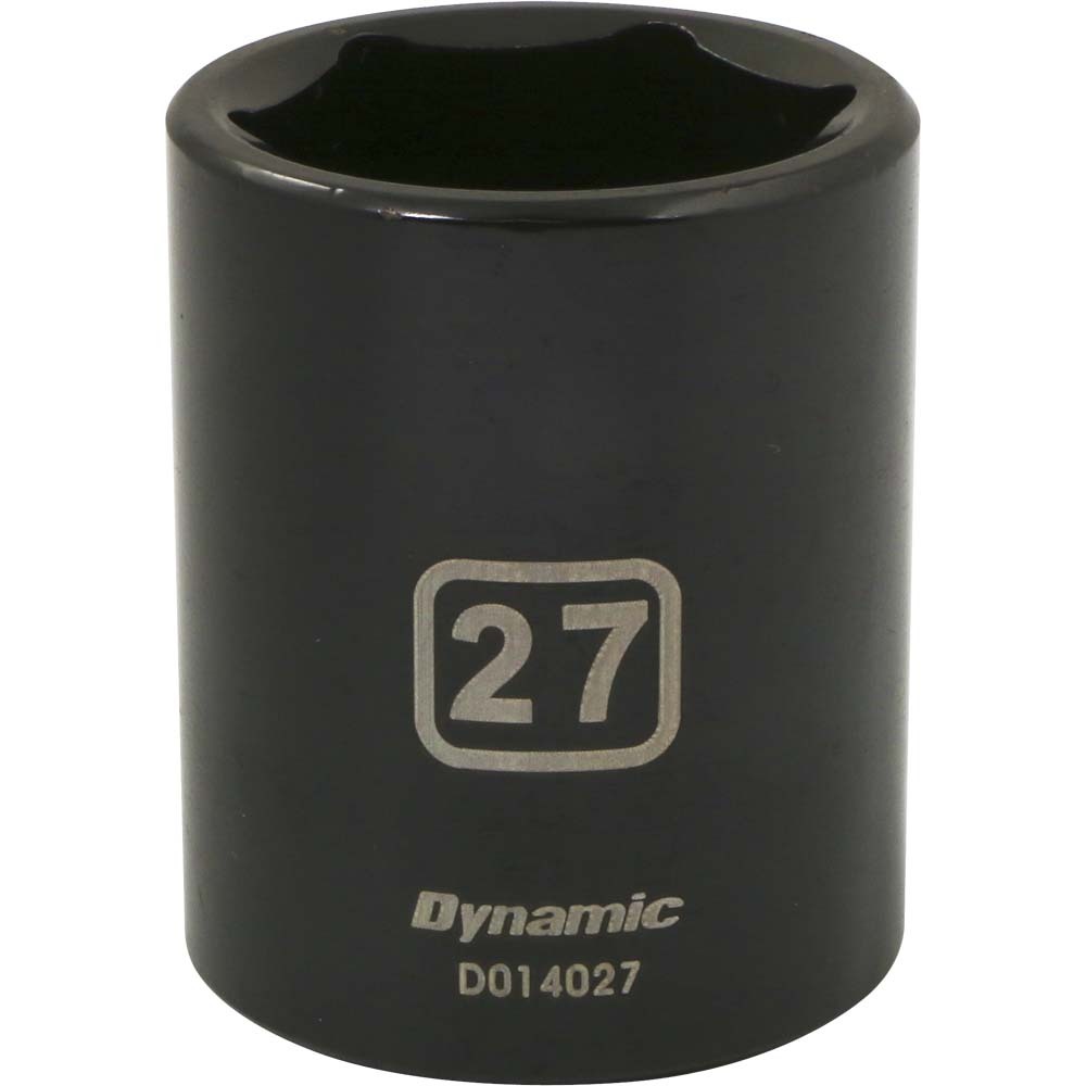DYNAMIC Socket Impact 1/2" Drive 27mm - Contractor Cave Tools