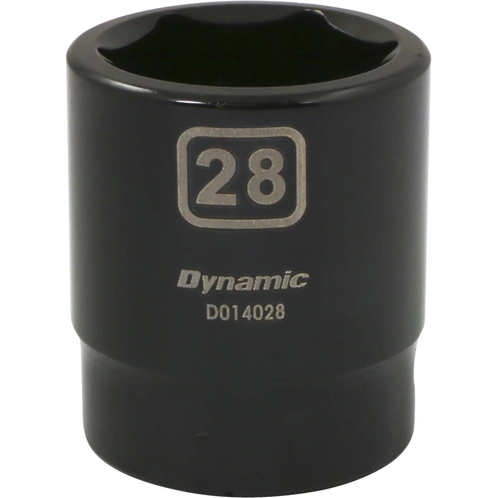 DYNAMIC Socket Impact 1/2" Drive 28mm - Contractor Cave Tools
