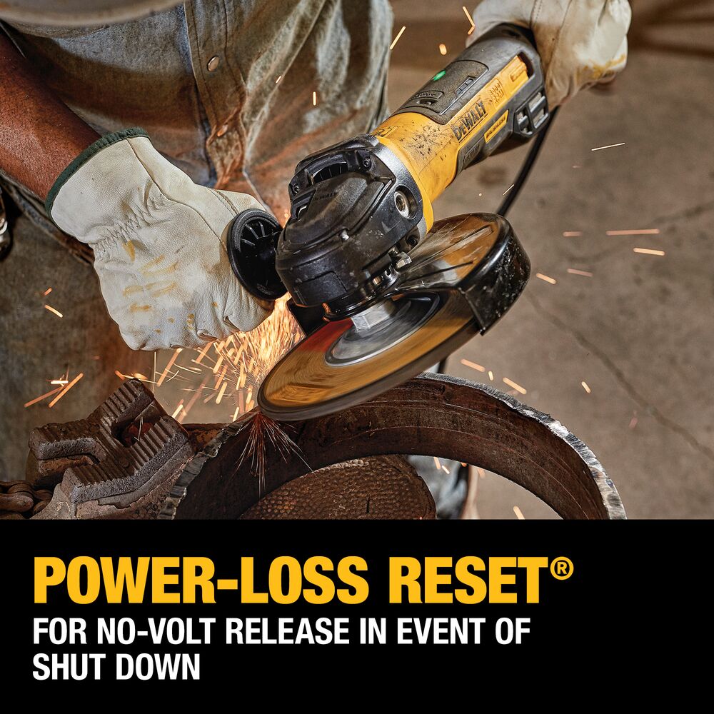 DEWALT 7" Brushless Small Angle Grinder, Rat Tail, w/Kickback Brake ...