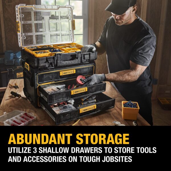 DEWALT ToughSystem® 2.0 Three-Drawer Unit - Contractor Cave Tools