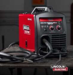 LINCOLN MIG-PAK® 180i MP DV Welder, MIG, Flux-Cored, Stick, TIG, Alum ...