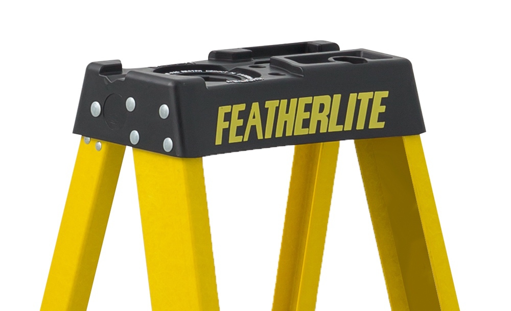 FEATHERLITE 6' Yellow Fibreglass Stepladder 300 LB Grade 1A ...