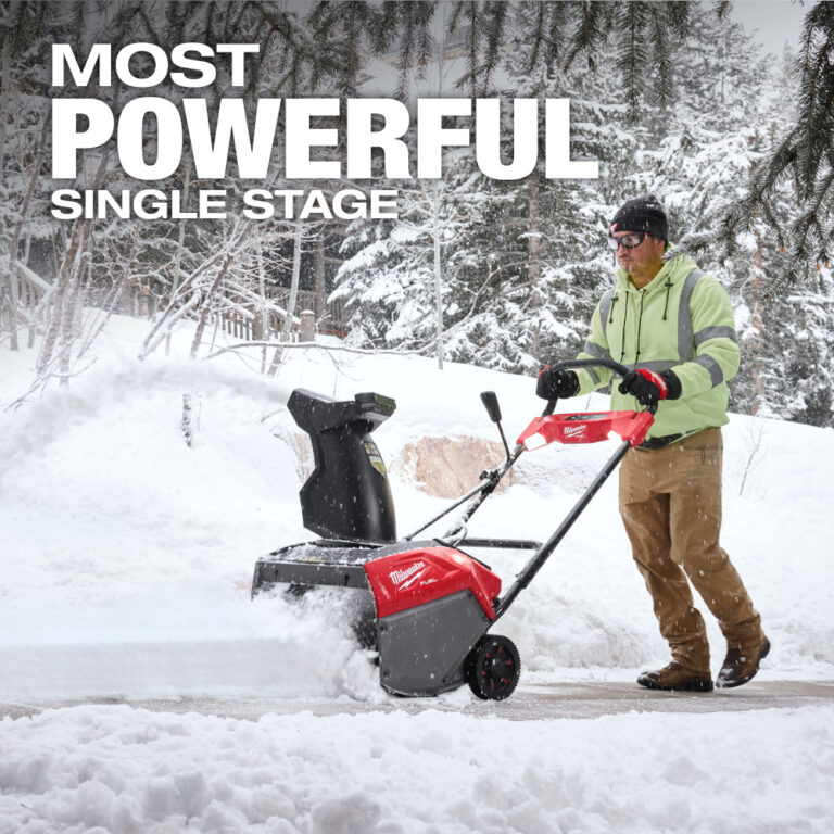 MILWAUKEE M18 FUEL™ 21" Auger Propelled Dual Battery Single Stage Snow ...